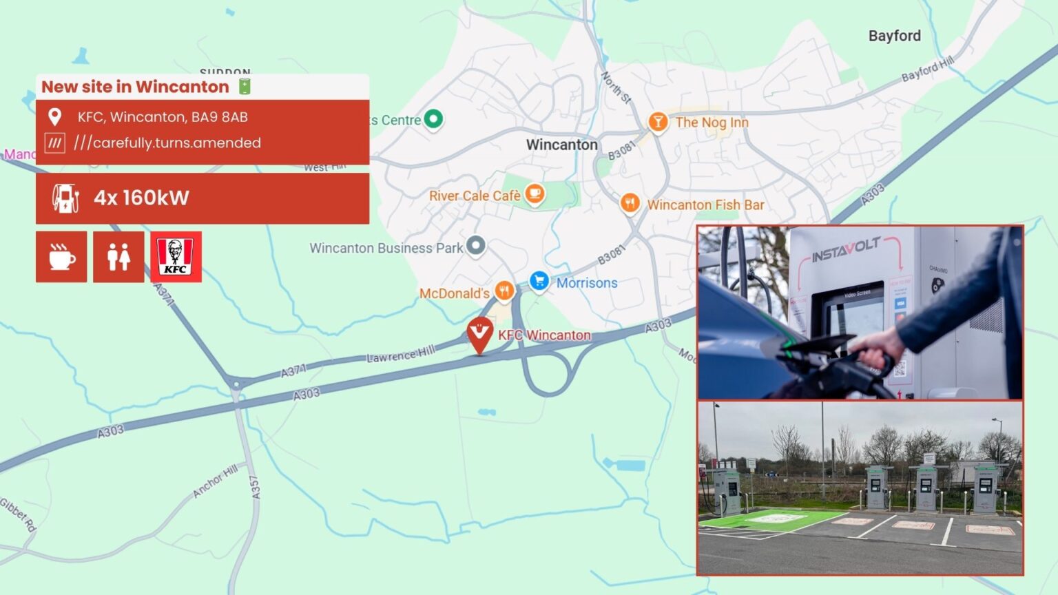 InstaVolt launches ultra-rapid EV charging site in Wincanton, Somerset ...