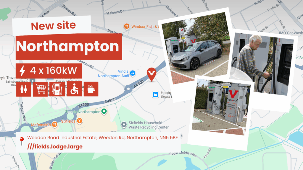 InstaVolt brings ultra-rapid EV charging to Northampton - InstaVolt