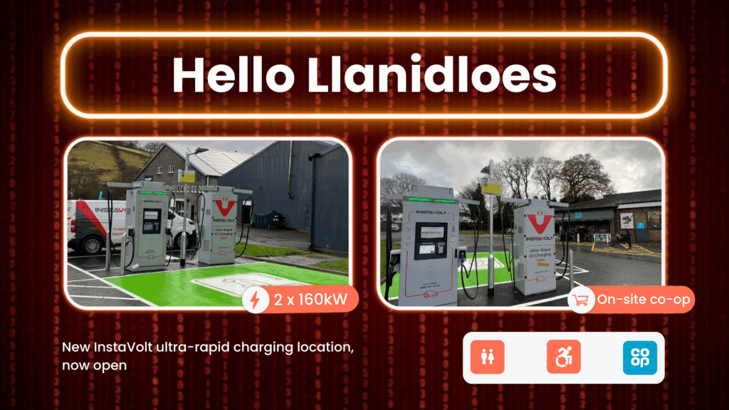 New InstaVolt EV charging site now live in Llanidloes! - InstaVolt